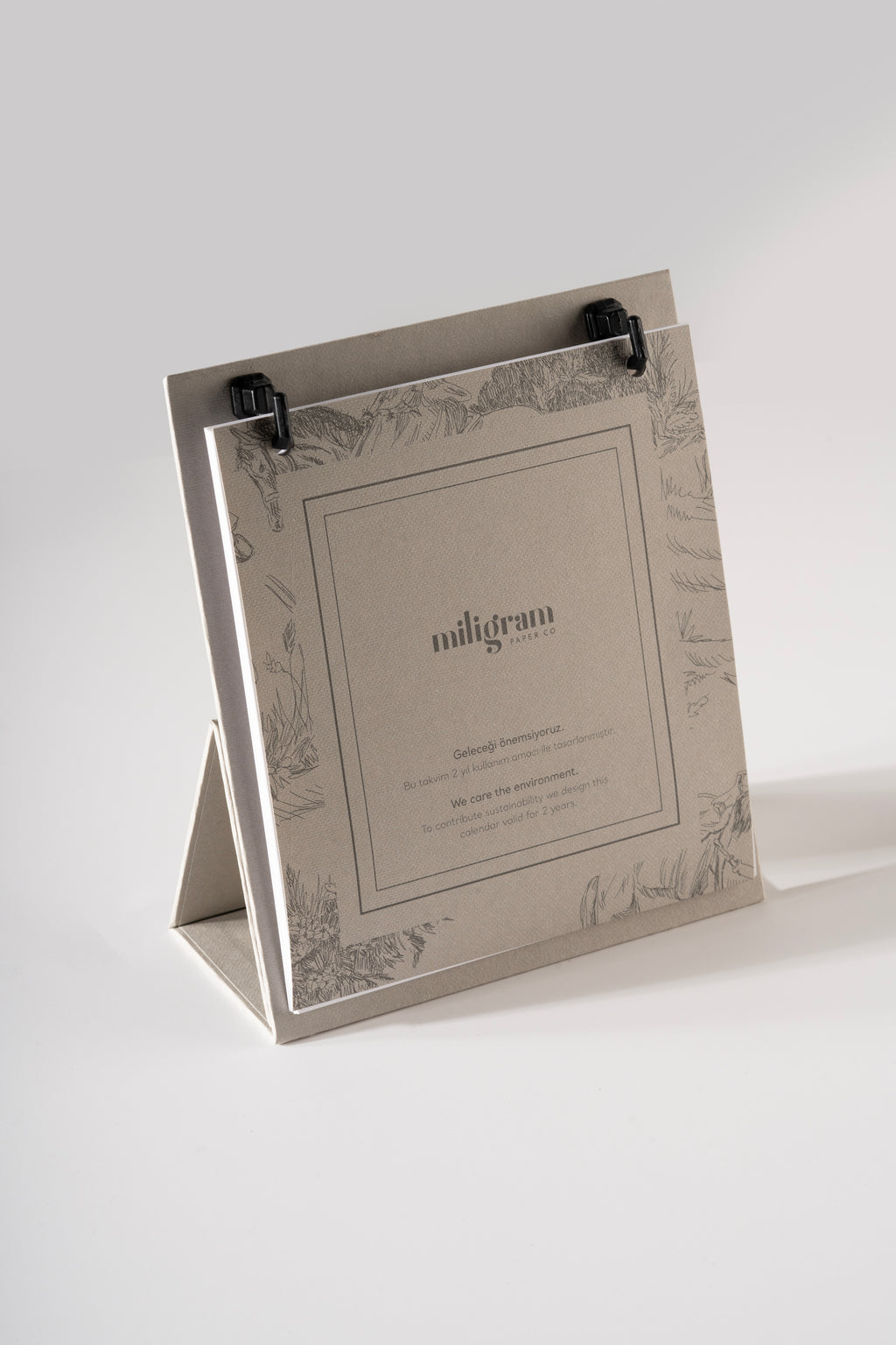 Lüks Takvim Gri 2 Yıllık – Miligram Paper