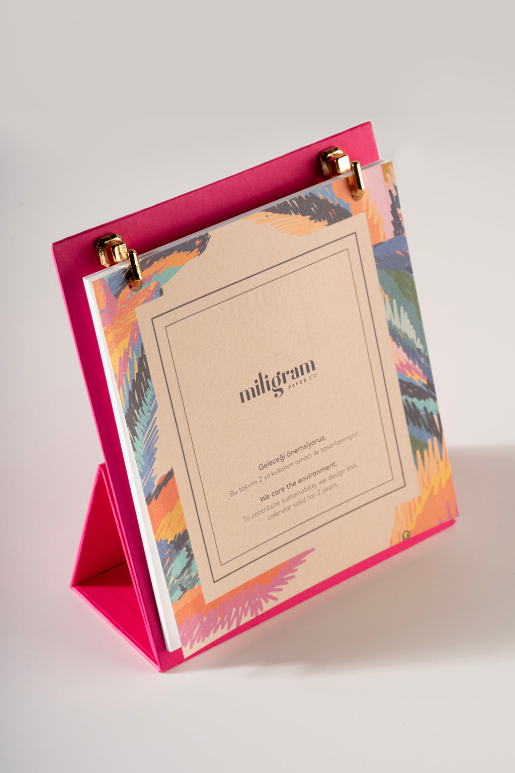 Lüks Takvim Fuşya 2 Yıllık – Miligram Paper